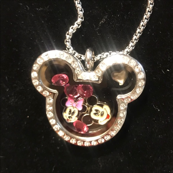 Disney | Jewelry | Mickey And Minnie Mouse Floating Charm Locket | Poshmark